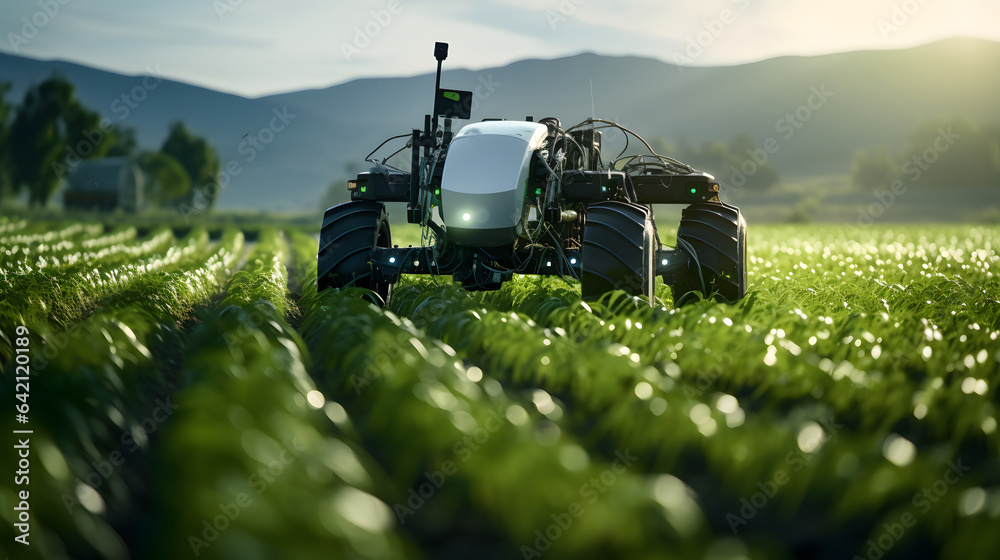 Agriculture robotic and autonomous car working in smart farm, Future 5G ...