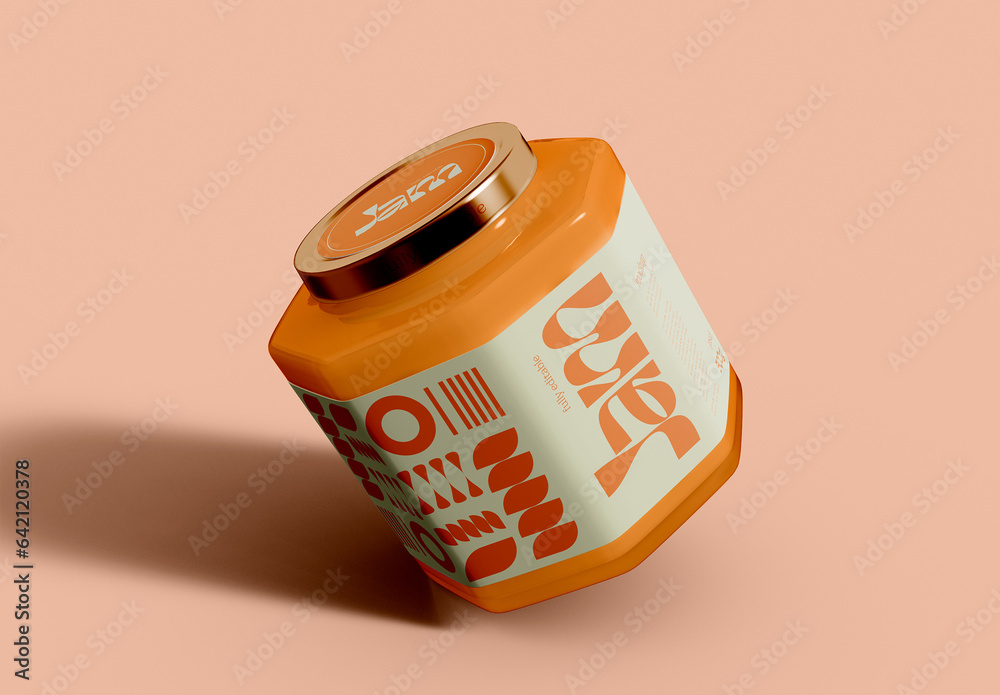 Jam Jar Packaging Mockup Stock Template | Adobe Stock
