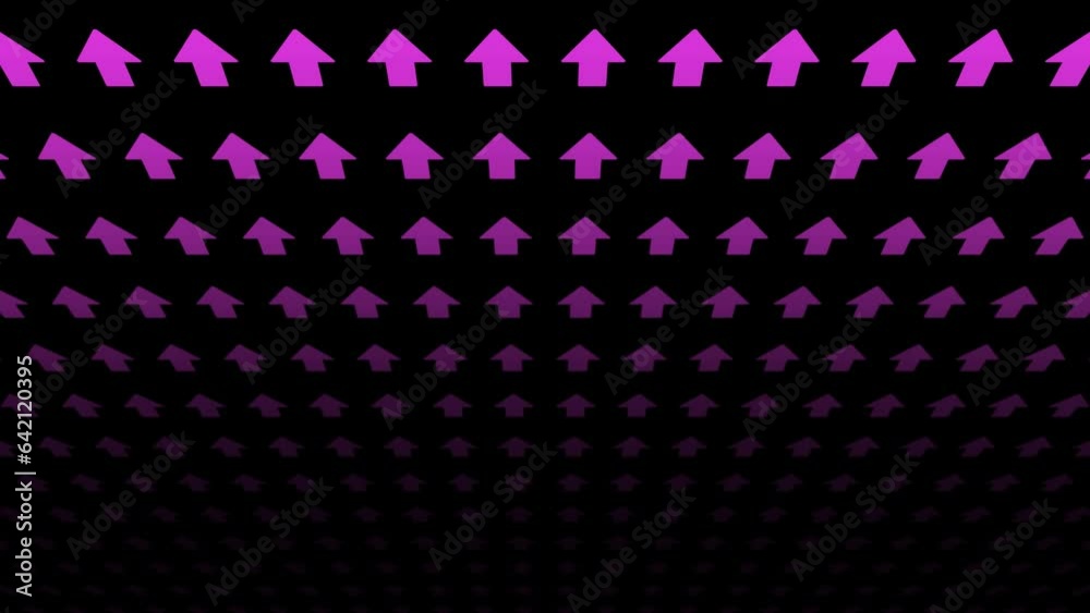 Glowing Neon Arrows Direction Animation On Black Background, Neon ...