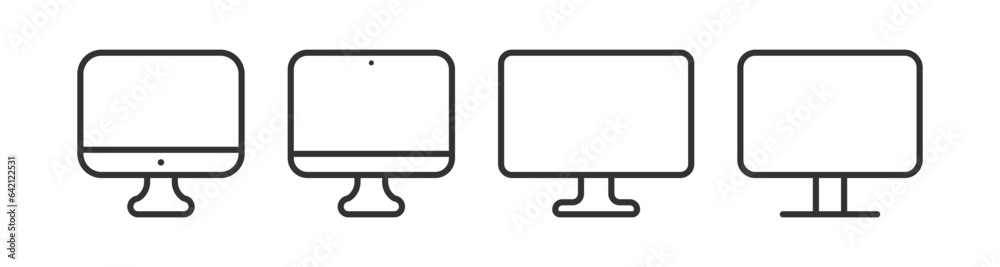 Vecteur Stock Monitor icon. Screen signs. PC symbol. Computer symbols ...
