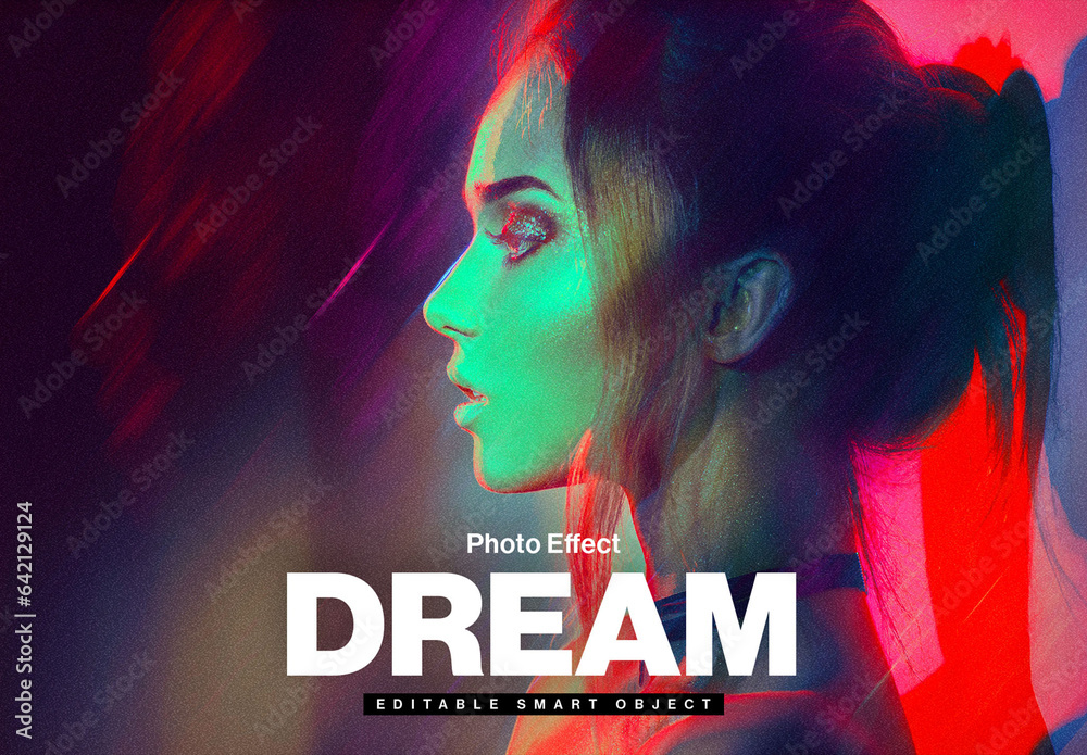 Dream Photo Effect Abstract Filter Template Stock Template | Adobe Stock