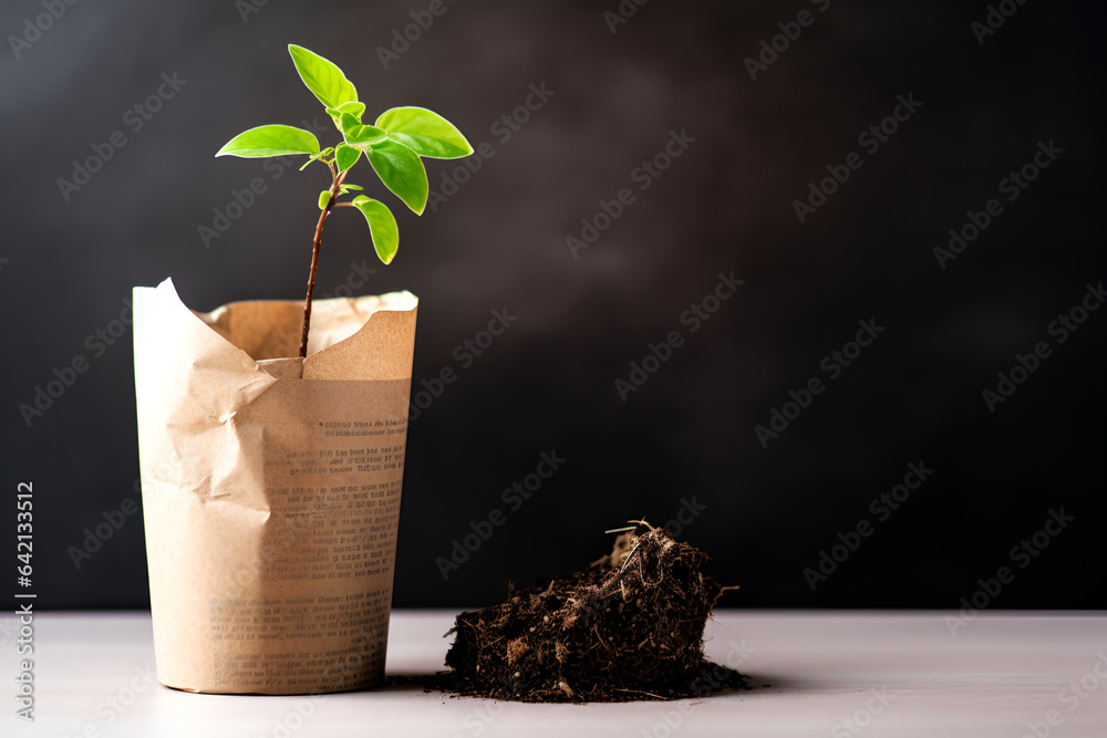 Recycling paper concept. Ecosystem Restoration, environment day. Eco ...