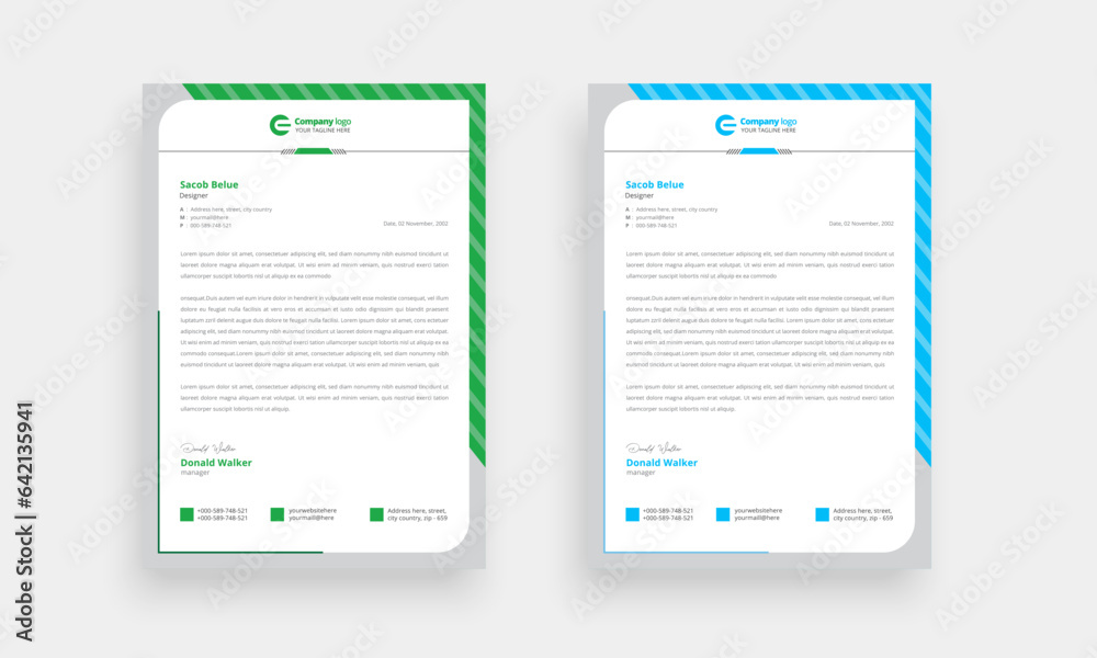 Clean business letterhead style prints ready letterhead corporate ...