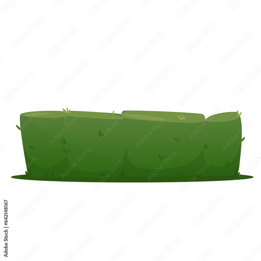 Green hedge at park vector illustration logo icon clipart isolated on ...