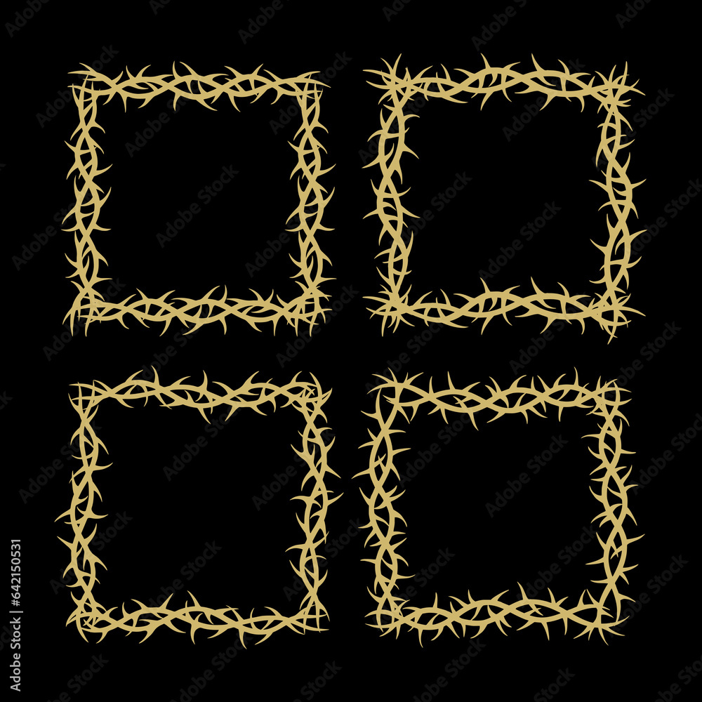 thorny plant vector. Crown of thorns. Great graphic element for your ...