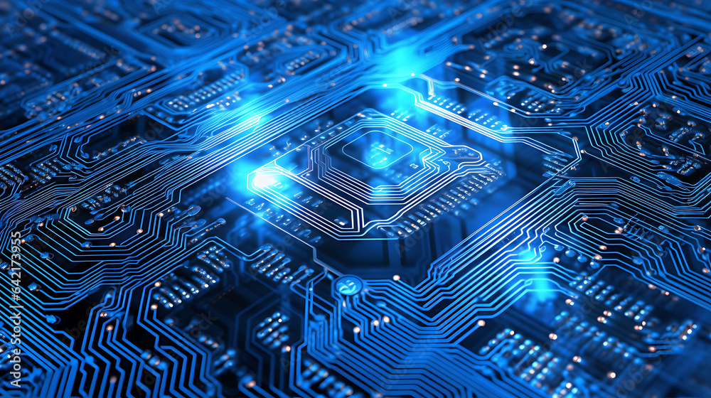 technology background in blue color, global data network, connectivity ...