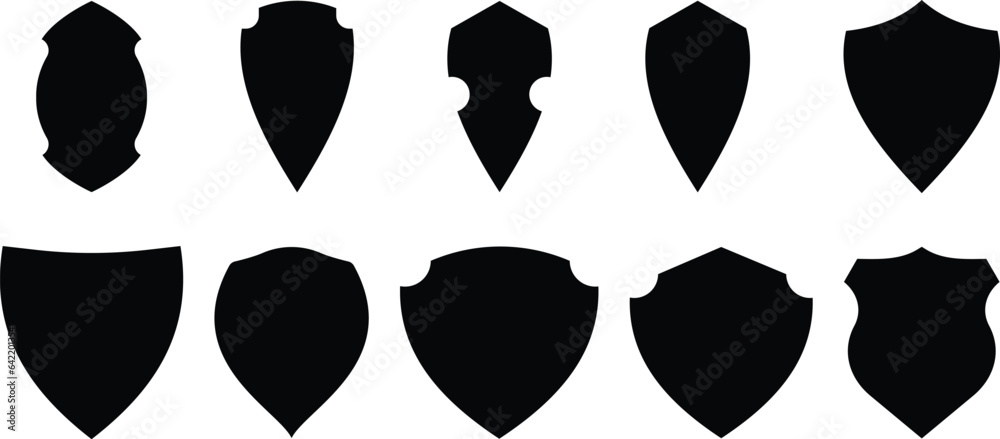 Photo & Art Print Collection of Medieval Shield Badges Templates ...