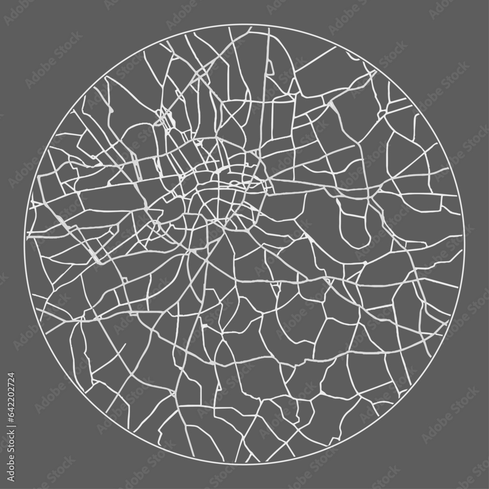 Urban city map of London (United Kingdom). map of main roads Stock ...