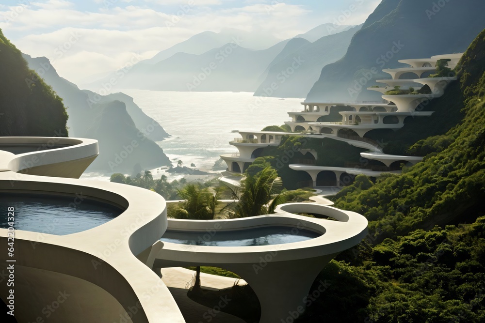 Nature and Architecture Fusion Seamless integration of humanmade ...