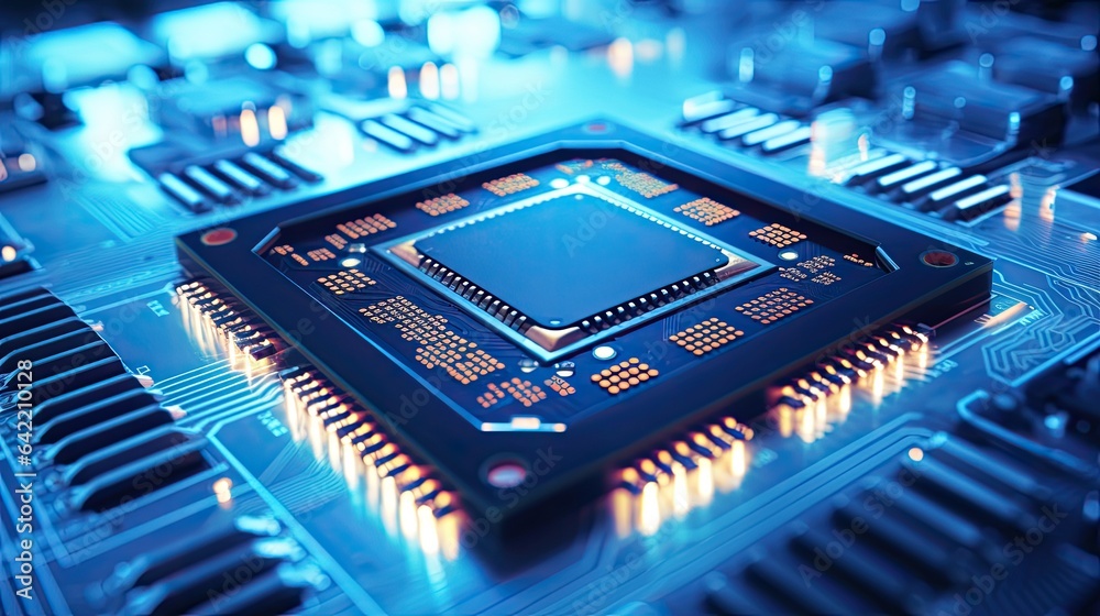 Electronic circuit board or scheme close up. The modern printed-circuit ...