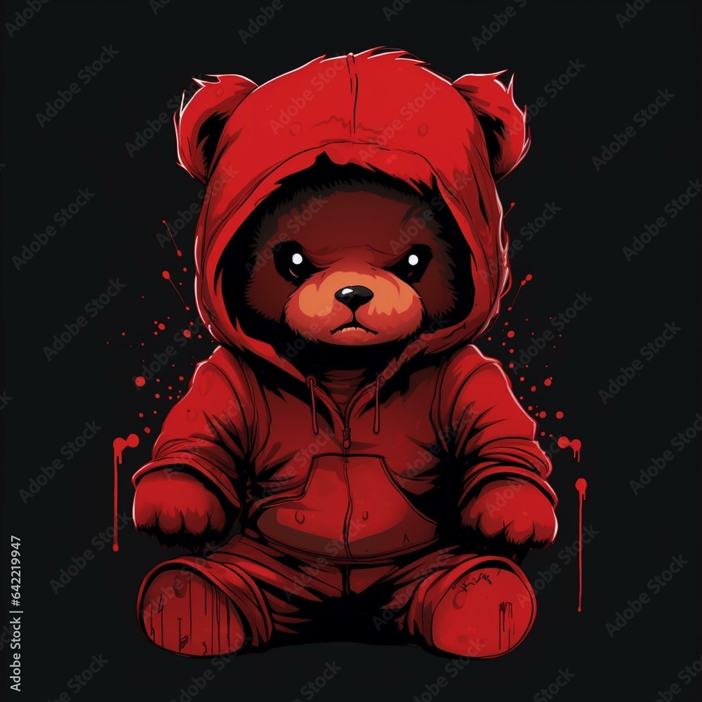 Cartoon Scary Teddy Bear Bad Teddy Prop