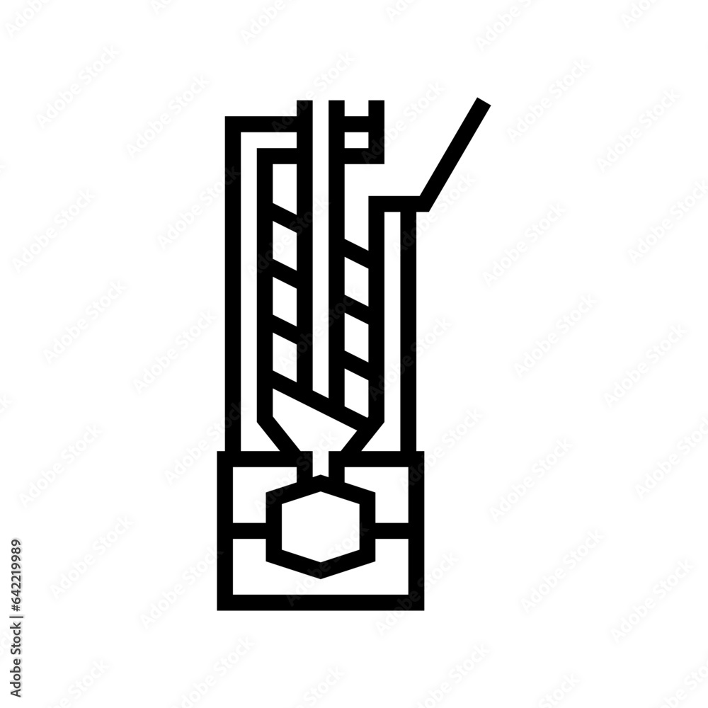 injection molding materials engineering line icon vector. injection ...