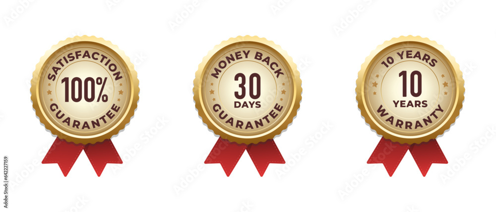 e-commerce gold badges, satisfaction guarantee badge, 30 days money ...