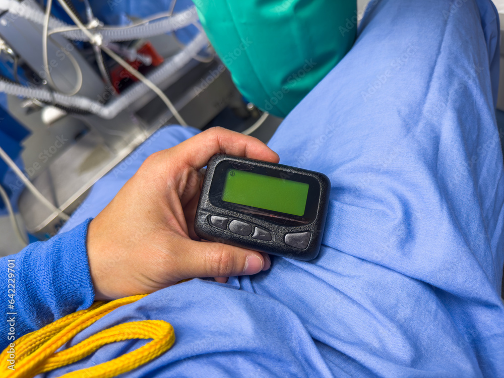 medical communication: A hospital pager signifies instant connection ...