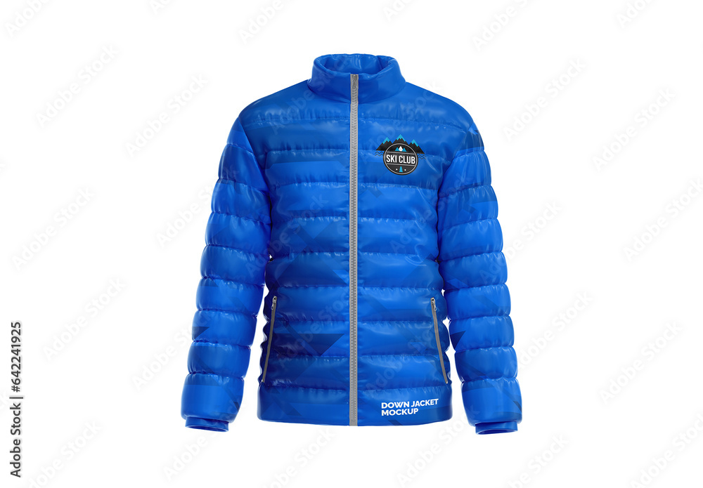 Down Jacket Mockup - Front View Stock Template | Adobe Stock