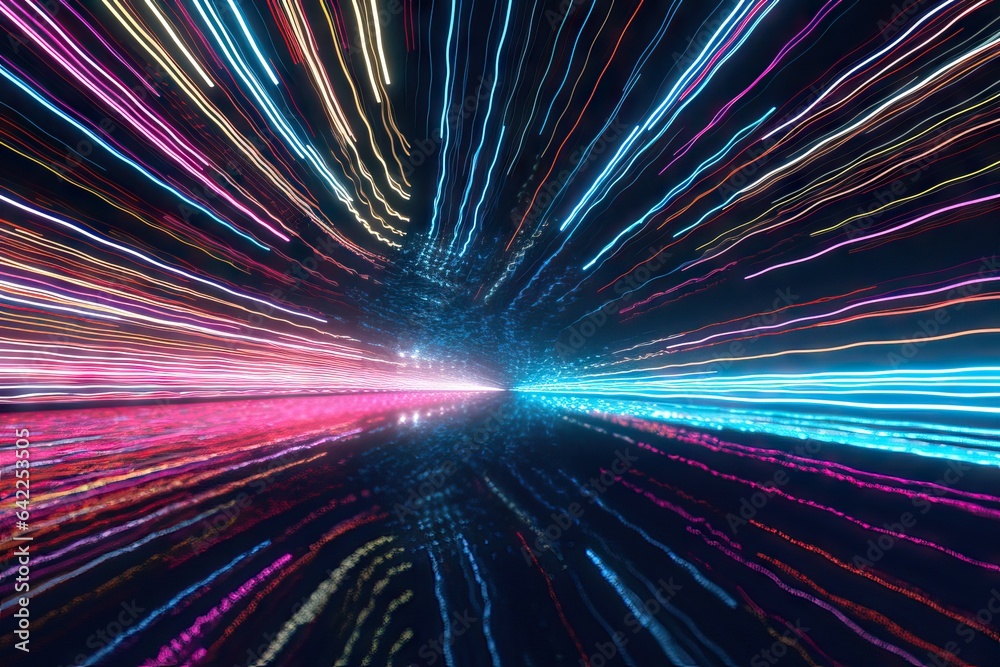 abstract fast glowing bl surface acceleration reflection advertising ...