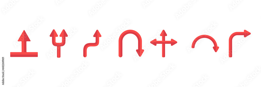 intersection of collection of arrows, two arrows, mixed arrows, three ...