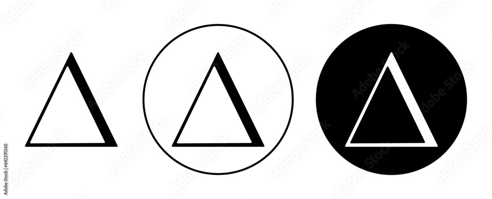 delta vector symbol set. greek letter delta icon in black color. Stock ...