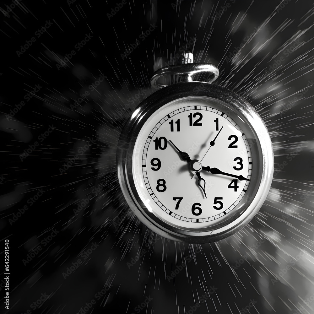 time is money concept time is concept a clock a stop watch on black ...