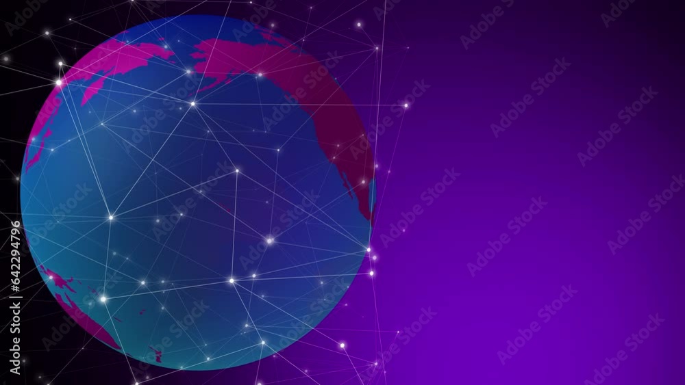 Breaking news rotating world unveils interconnected lines of global ...