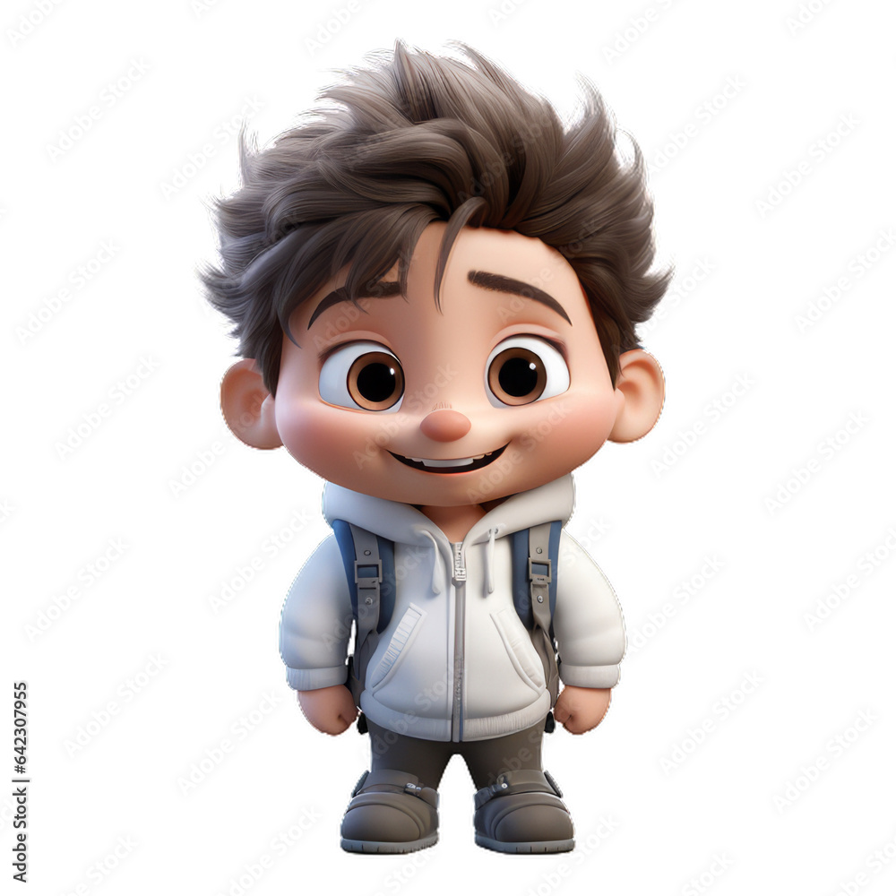 Cartoon style boy: blue eyes and vivid expressions Stock Illustration ...