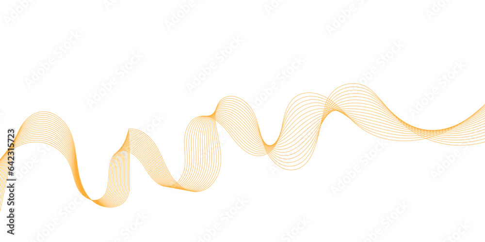 Wave with lines created using blend tool. Curved wavy line, smooth ...