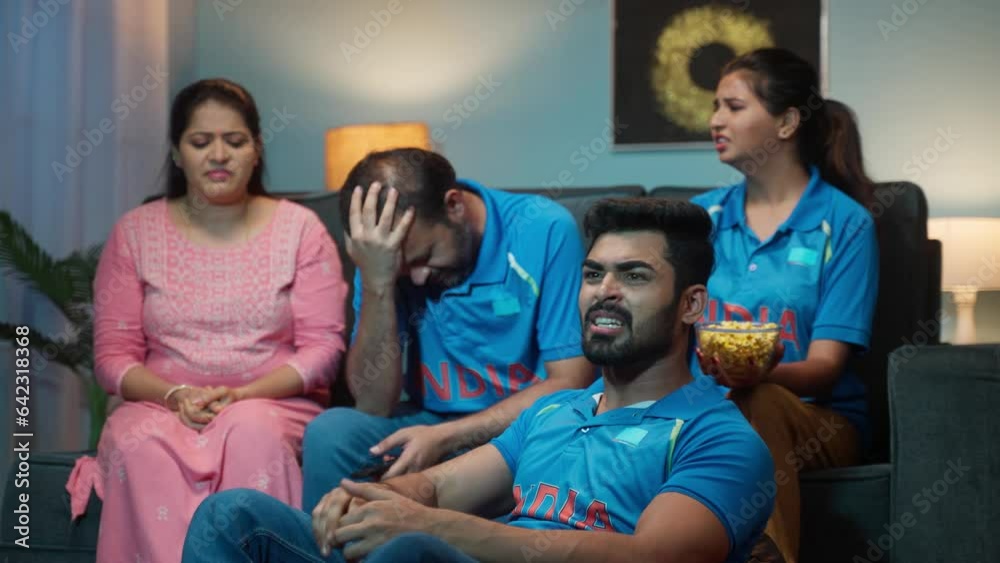Indian Family with siblings got sad due to loss while watching cricket ...