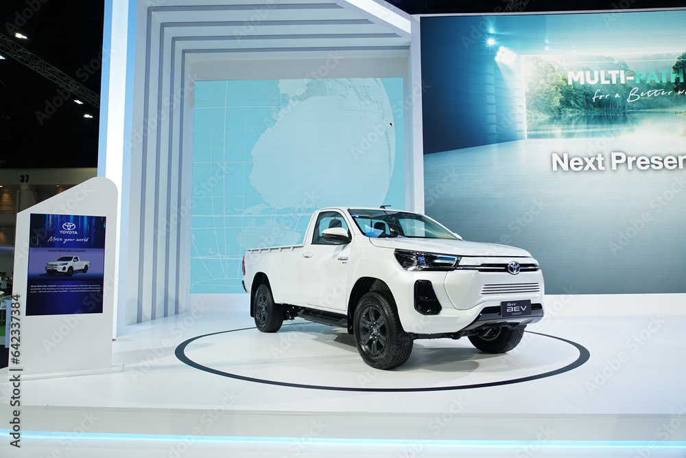 Nonthaburi, Thailand - 2023, 29 March : Electrically powered pickup ...