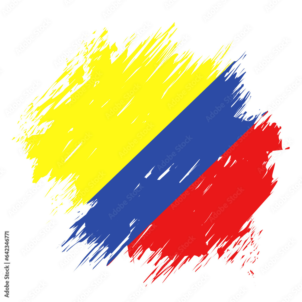 brush flag Colombia transparent background, colombia brush watercolour ...
