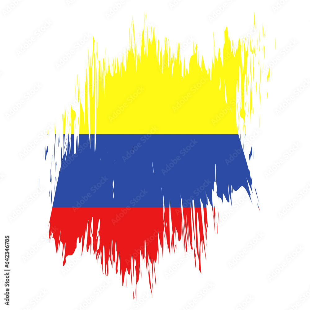 brush flag Colombia transparent background, colombia brush watercolour ...