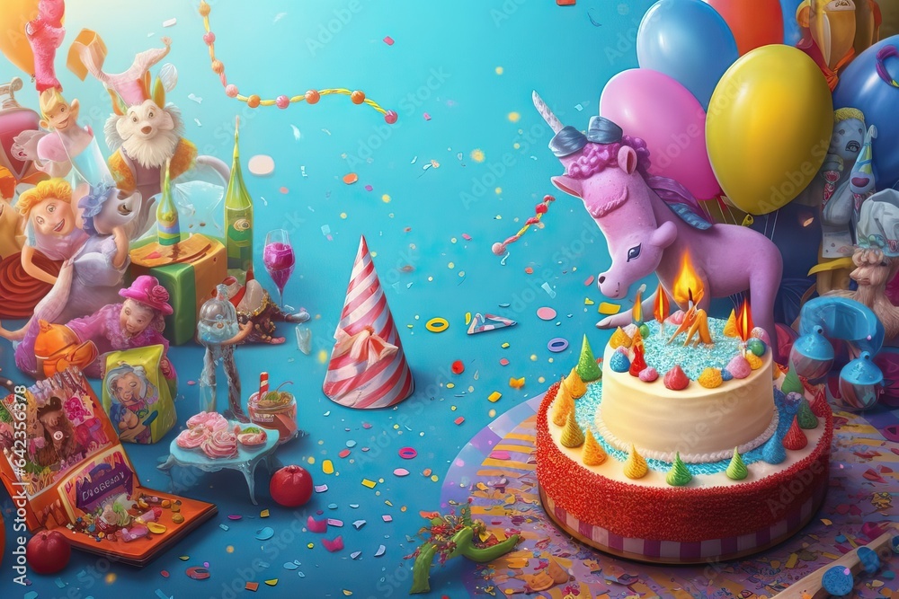 candle above cake bright topview many-coloured birthday candle birthday ...