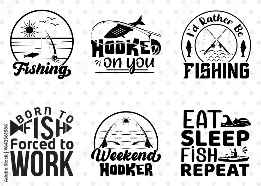 Fishing SVG Bundle SVG, Eat Sleep Fish Repeat Svg, Id Rather Be Fishing ...