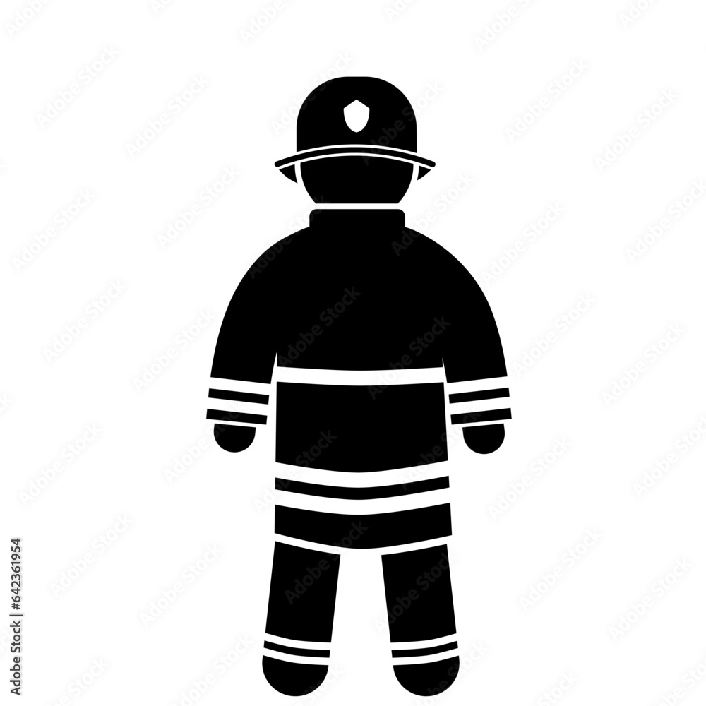 Vetor de firefighter vector illustration. stickman and firefighter ...