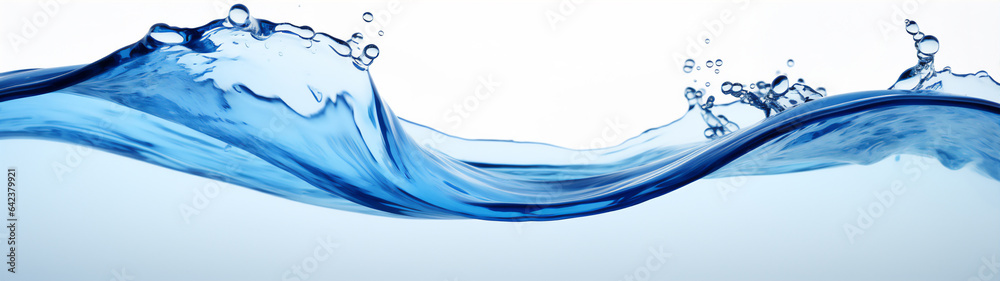 Clear abstract water splash curve, full of water splash in close up ...