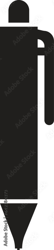 Pen, write black icon. line and flat version, isolated on transparent ...