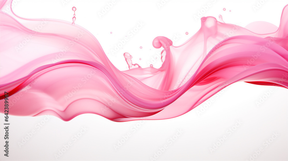 pink abstract water splash curve, full of water splash in close up ...