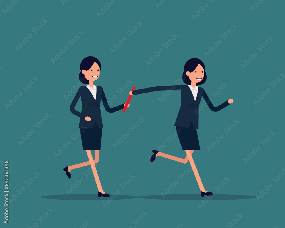 Team passed from hand to hand relay baton. Business relay Stock Vector ...