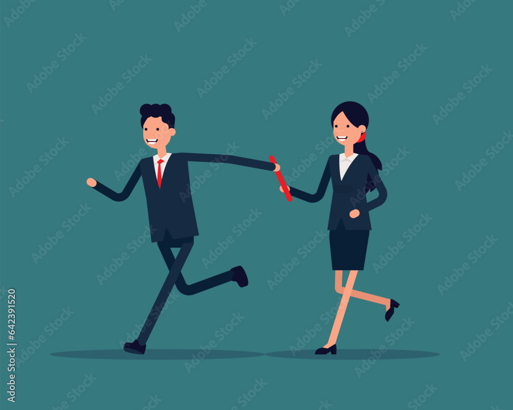 Team passed from hand to hand relay baton. Business relay Stock Vector ...