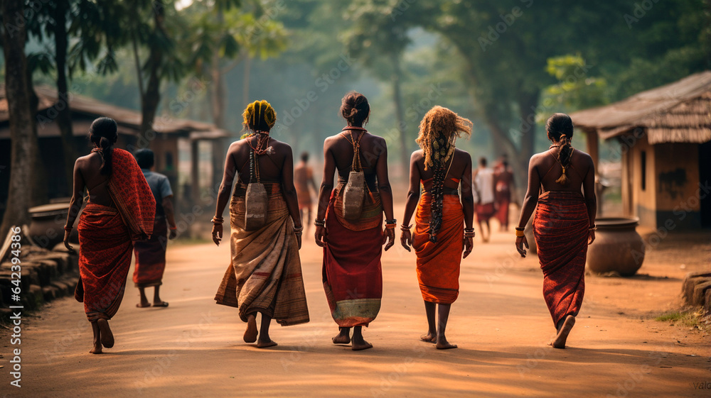 women at traditional tribe tribe of the tribe tribe in tribe village ...