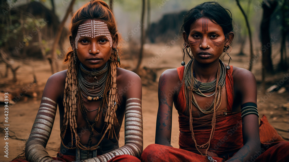 women at traditional tribe tribe of the tribe tribe in tribe village ...