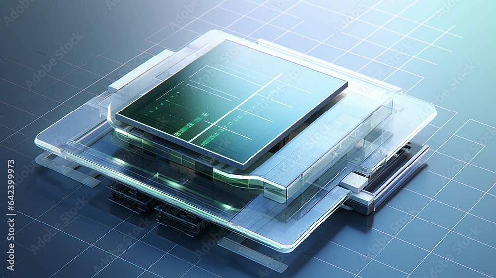 Future innovative digital Quantum Computer System Micro Chip Circuit ...