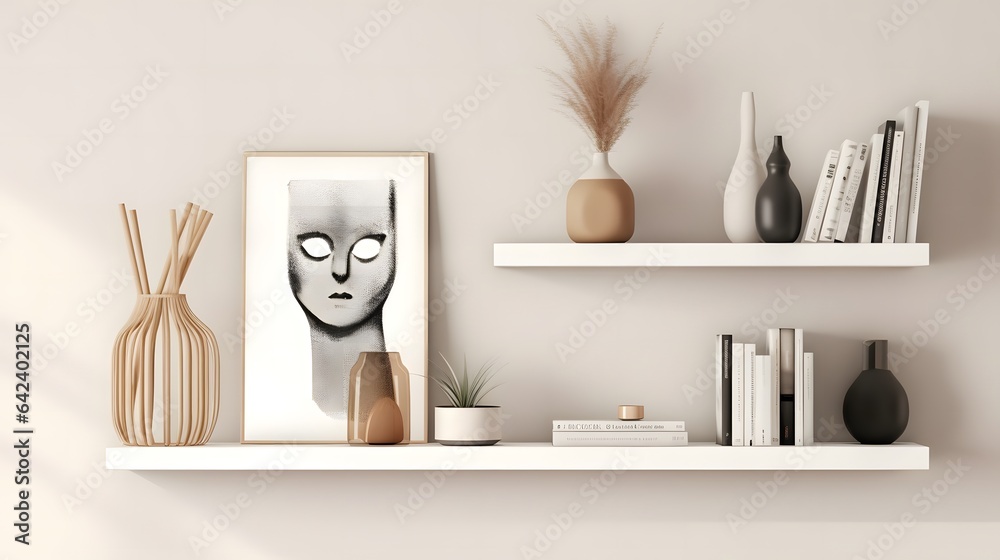 Virtual background with wooden bookshelf Stock Illustration | Adobe Stock