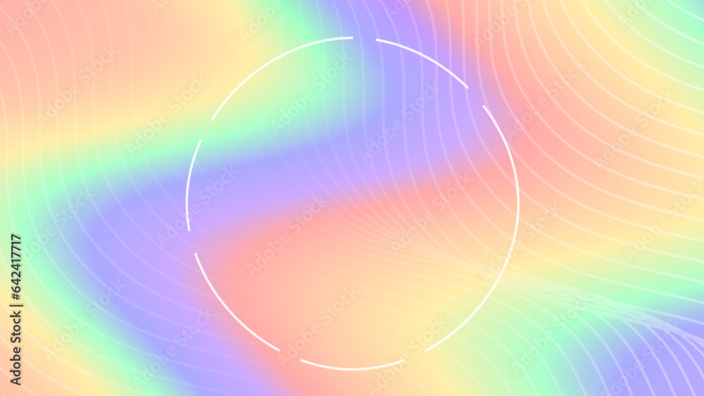 abstract Rainbow Fluid Shift Gradient Background with Curve Line Waves ...