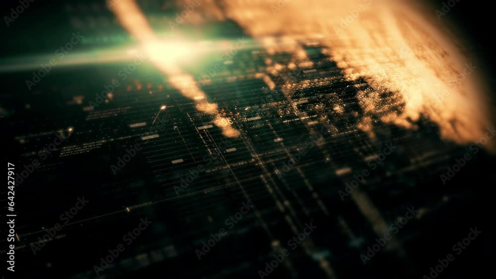 Wideo Stock: Advanced data matrix simulation UI with cutting-edge ...