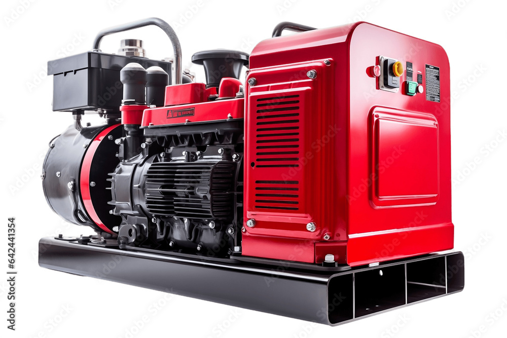 Isolated Generator Red Color on a Transparent Background. Generative AI ...