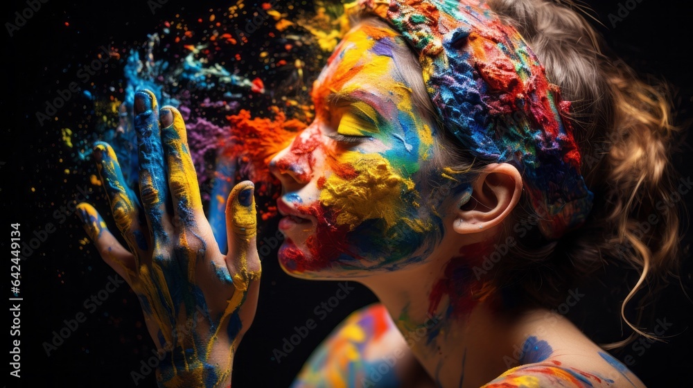 Mind-Body Connection Through Art Artis painted all over her body ...