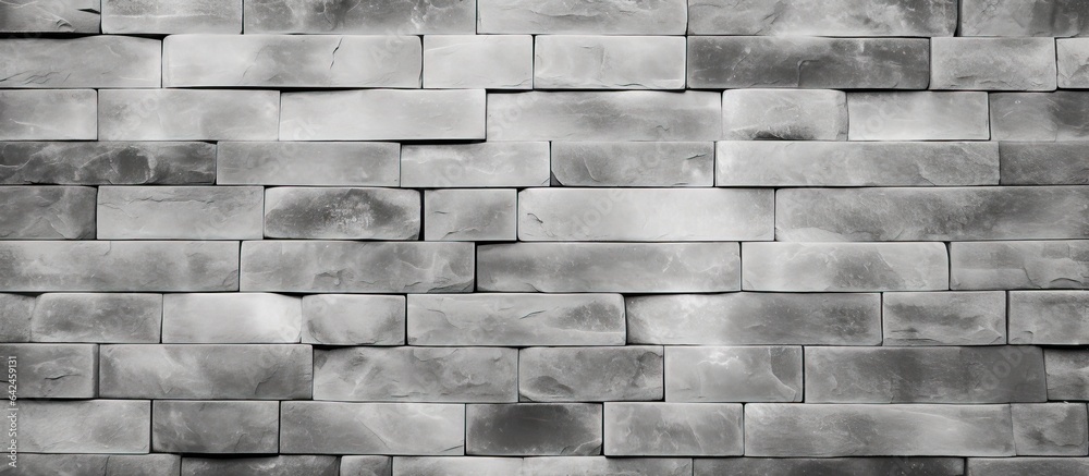 Black and white background with old stone pattern and uneven brick ...