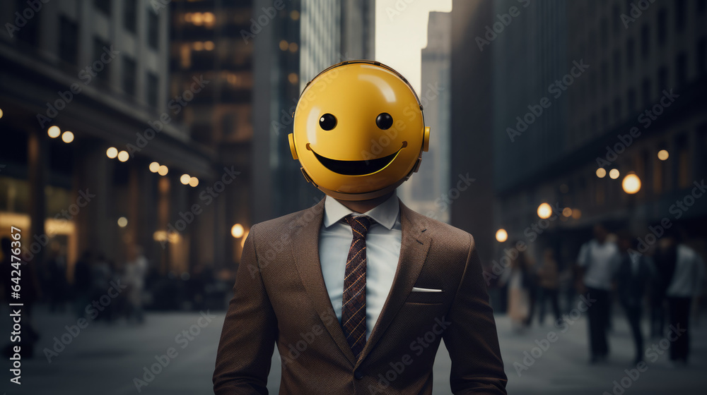A human emoji. A businessman emoji. A man with an emoji face. Yellow ...