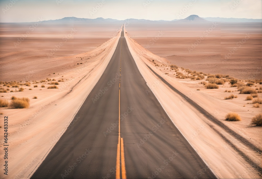 Nuclear catastrophe with mushroom cloud - asphalt road to explosion ...