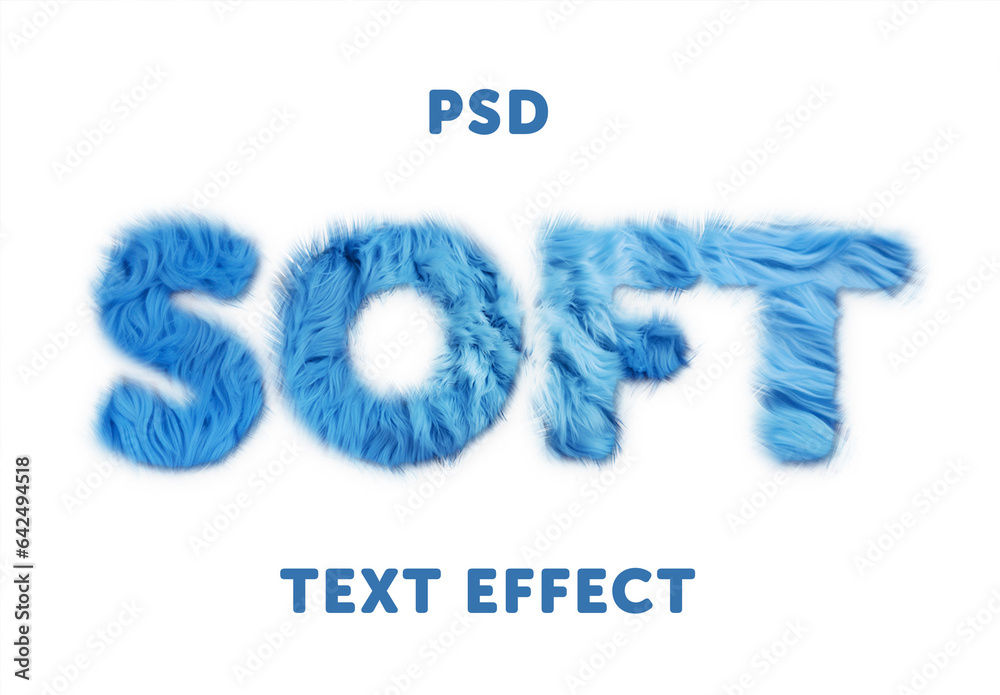 Soft fur text effect with Generative AI Stock Template | Adobe Stock